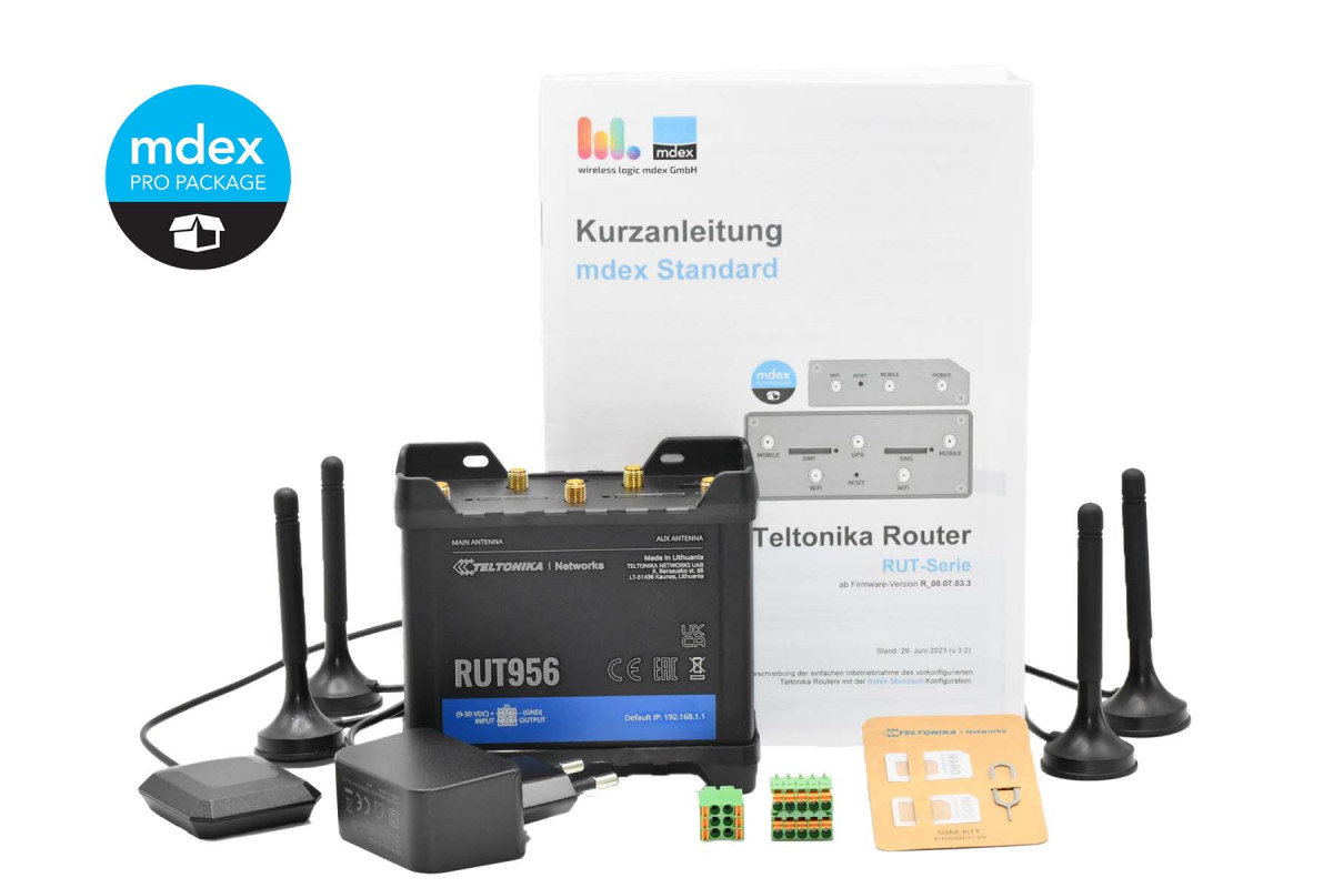 Teltonika RUT956 mit Support im mdex PRO PACKAGE